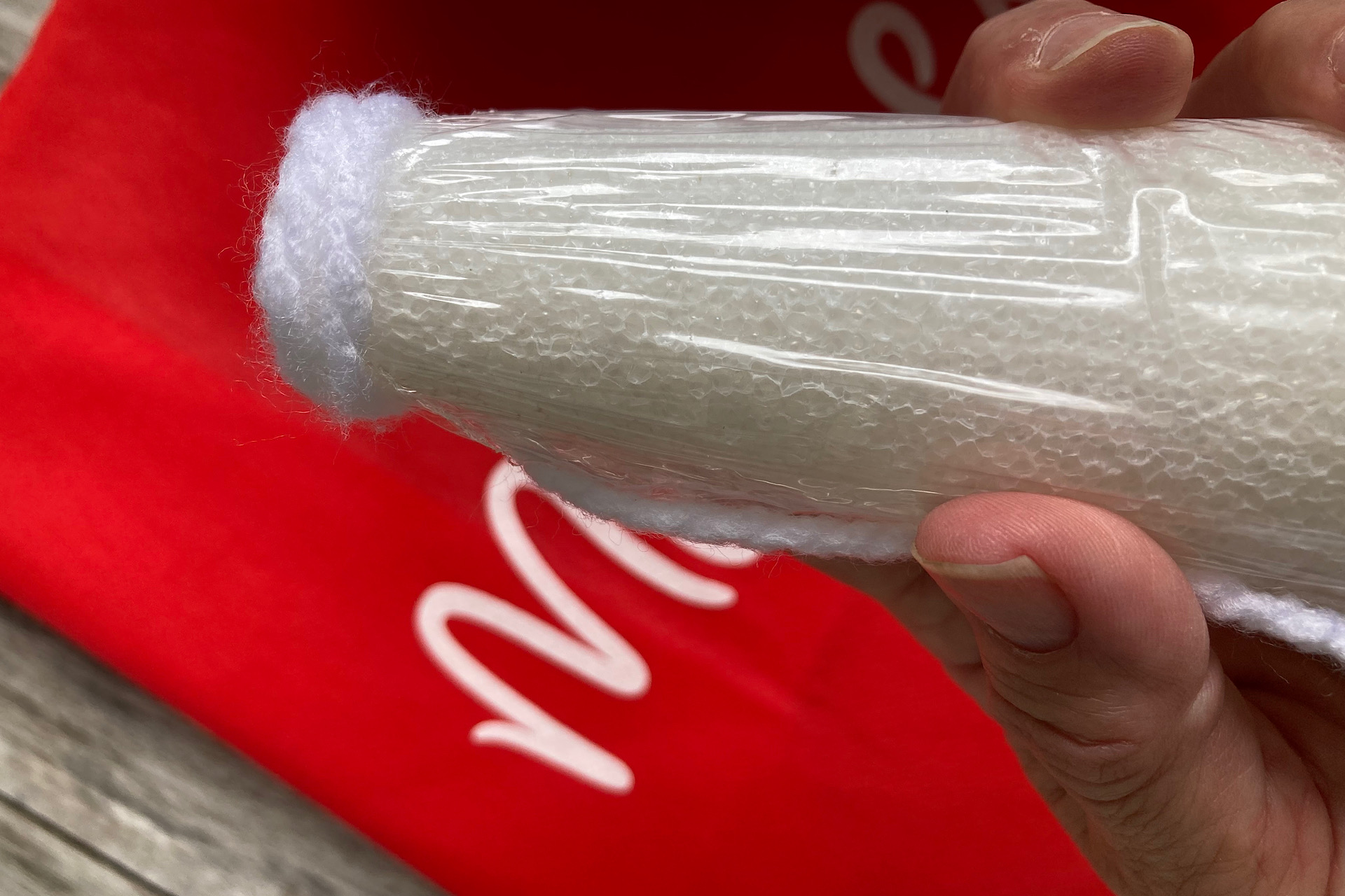 Simple Yarn Christmas Tree Wrap - latebloomerinbakerville