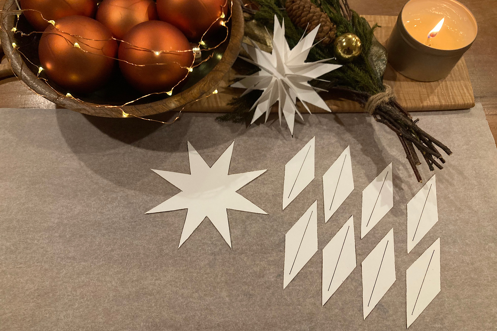 Sweet Simplicity: White Cardstock Holiday Stars - latebloomerinbakerville